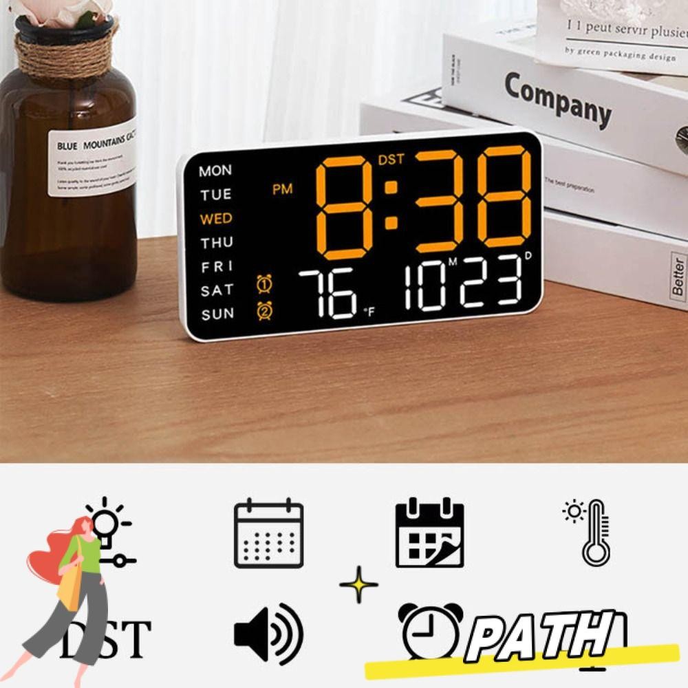 PA-HOME Electronic Wall Clock, Wall-mounted Multi-functional Digital ...