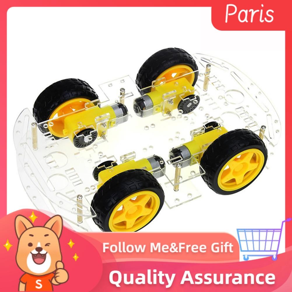 Superparis Smart Robot Car Kit Acrylic Double 4WD Chassis For Handcraft ...