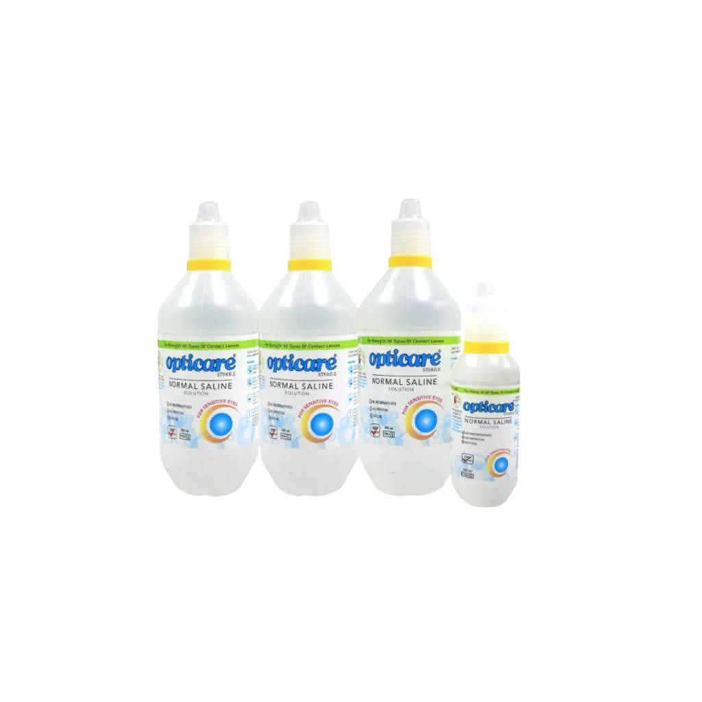 OPTICARE NORMAL SALINE 500MLX3+120ML | 500ML | 120ML (EXP: 02/2029) | Shopee Malaysia
