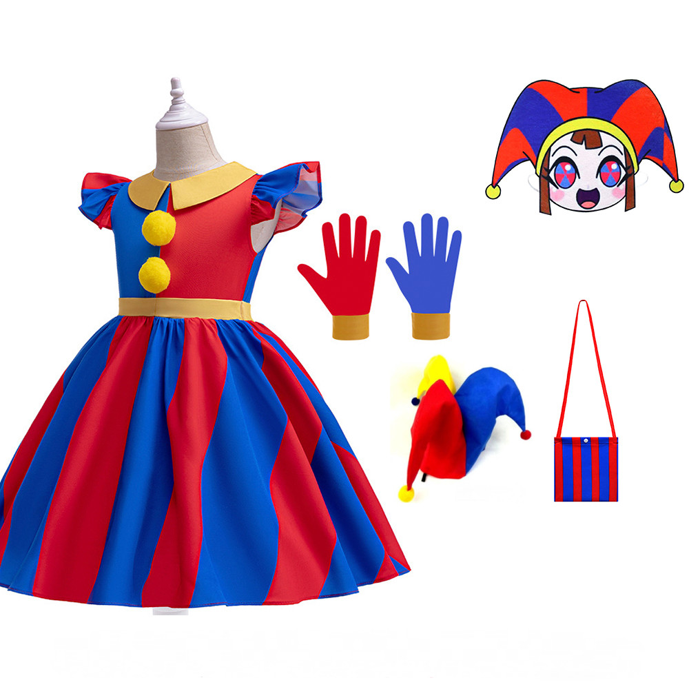 The Amazing Digital Circus Pomni Cosplay Costume for Kids TV Cartoon ...