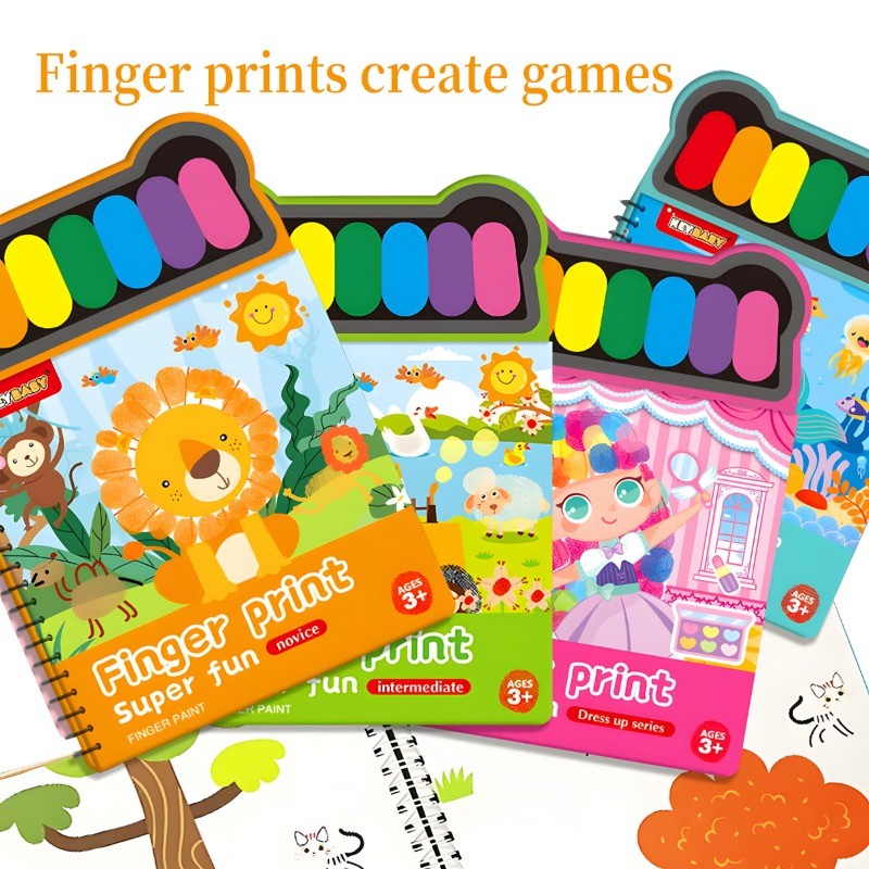 DIY Baby Finger Painting Coloring Book Simple Picture Books Children's ...