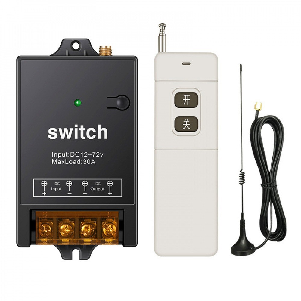 DC12V-72V 30A Relay Wireless Remote Control Switch RF 433Mhz ...