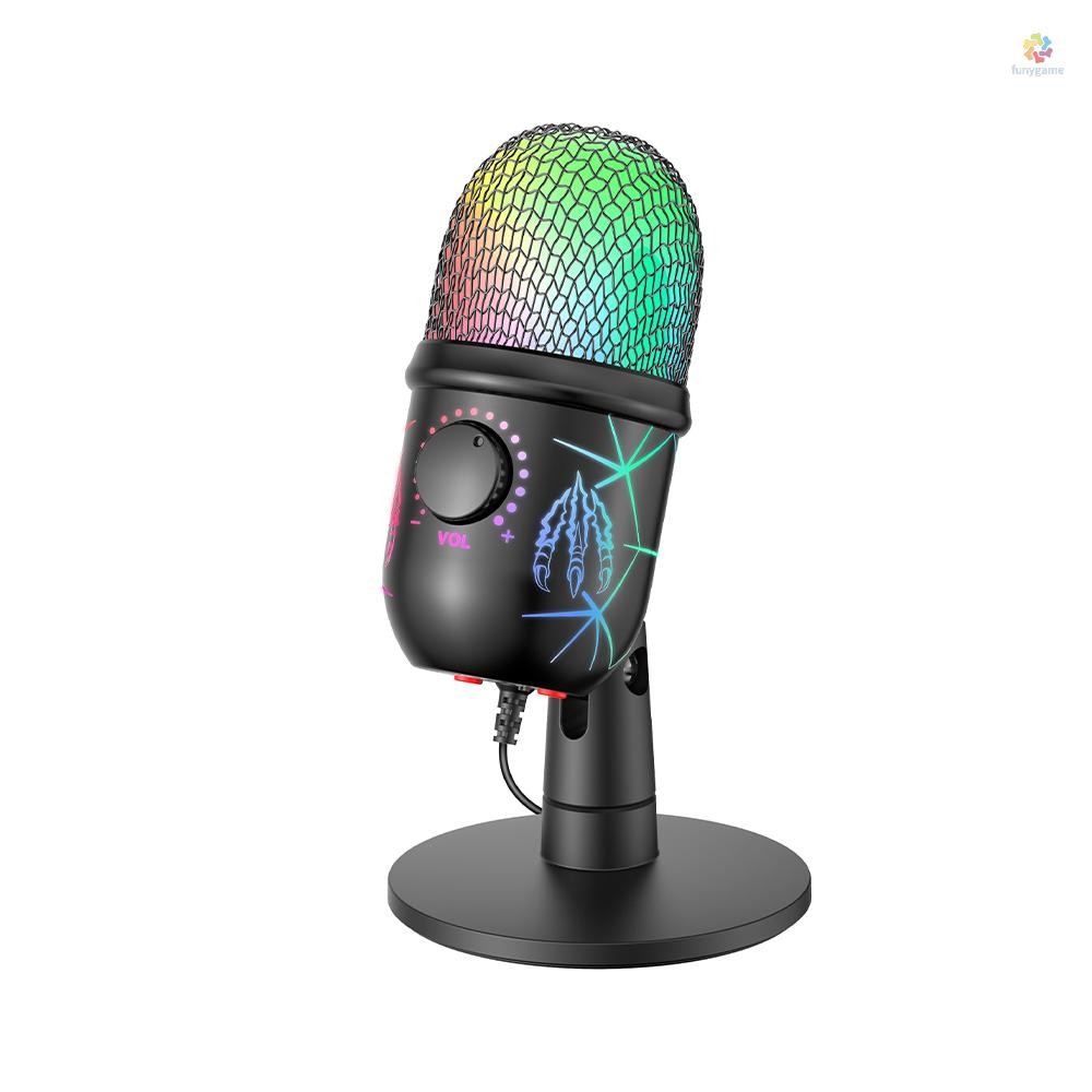 Condenser Microphone Noise Reduction Gaming Mic for Laptop Phone ...