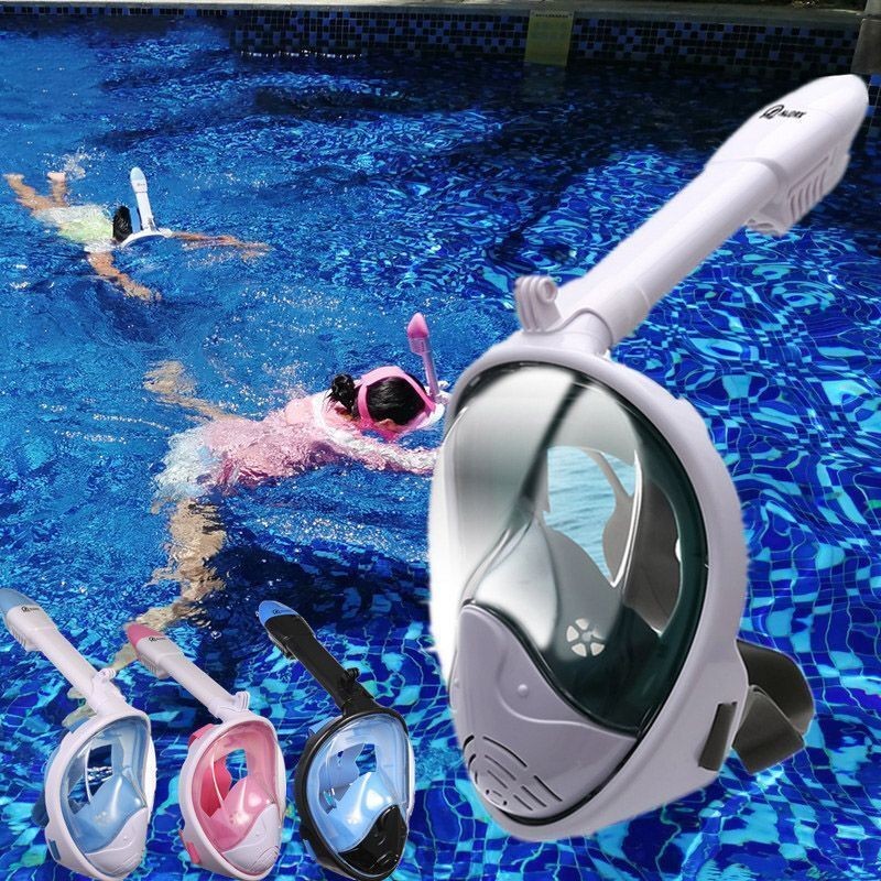 潜水面罩浮潜三宝全干式呼吸管全脸水雾面镜儿童游泳Diving Mask Snorkeling Sambo Full Dry Snorkel ...