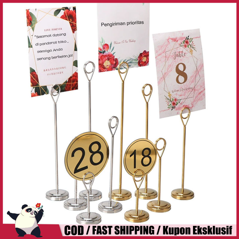 Mini Table Menu Stainless Table Number Pole Menu Stand Table Number ...
