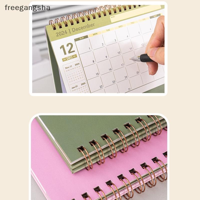 [FREG] Small Desk Calendar 2024-2025, Standing Flip Desktop Calendar ...
