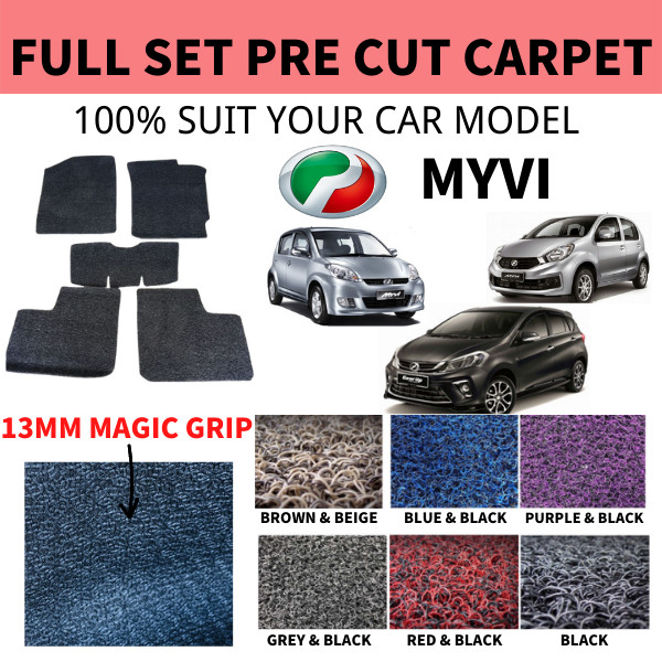PERODUA Myvi old/ 2012-2017/2018-2024 Customized 13MM Magic Mat Car ...