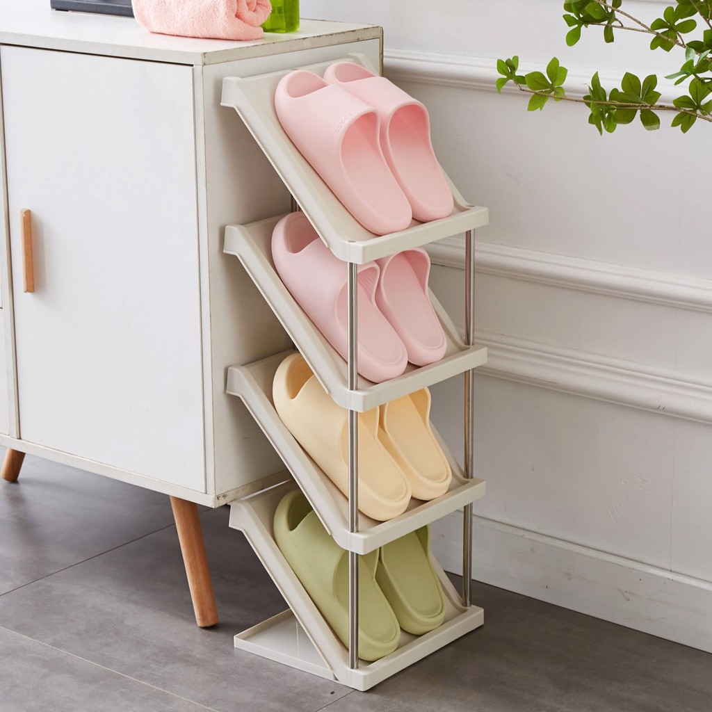 Household Simple Shoe Rack Small Narrow Door Slippers Multi-Layer Entry ...