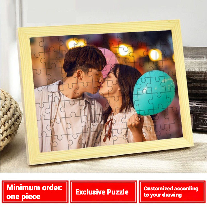 Couple Puzzle Photo Custom DIY Gift Corporate Gift Custom Wooden Puzzle ...