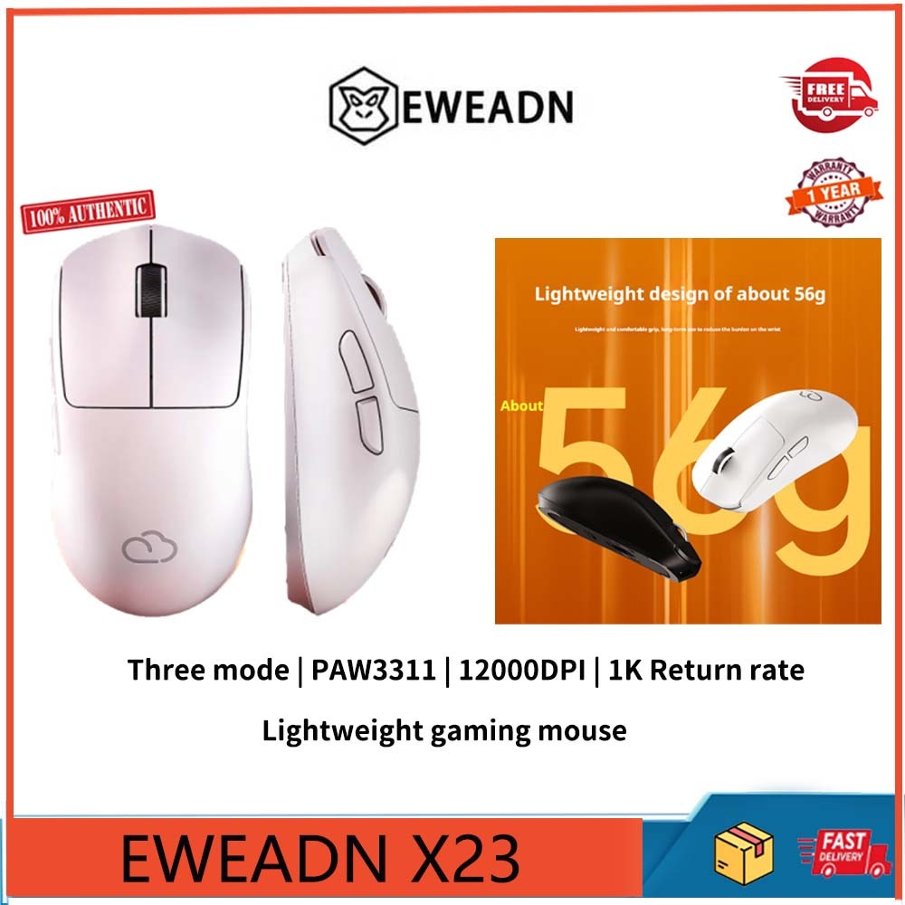 EWEADN X23 three mode wireless video game mouse without holes ...