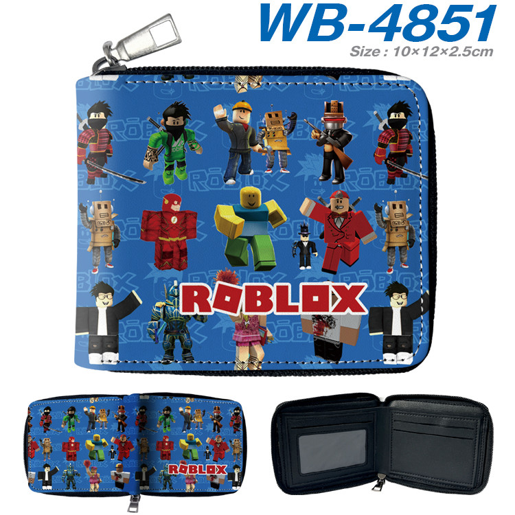 Roblox Game Color Cartoon Student Pu Leather Zipper Short Wallet for ...