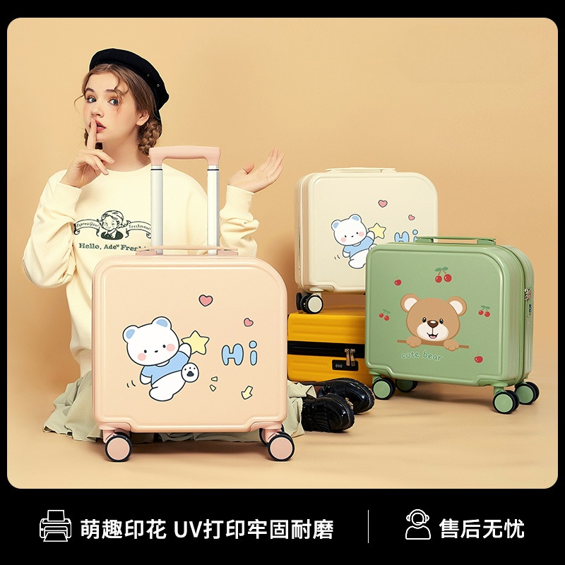 Children's suitcase boy can ride on children 18 inch girl trolley case ...
