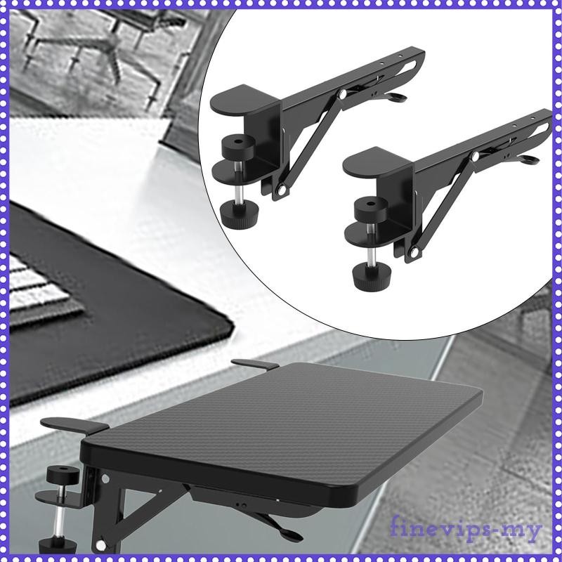 [FinevipsMY] 2x Desk Extender Clamp Keyboard Tray Clamp Mount Punch ...