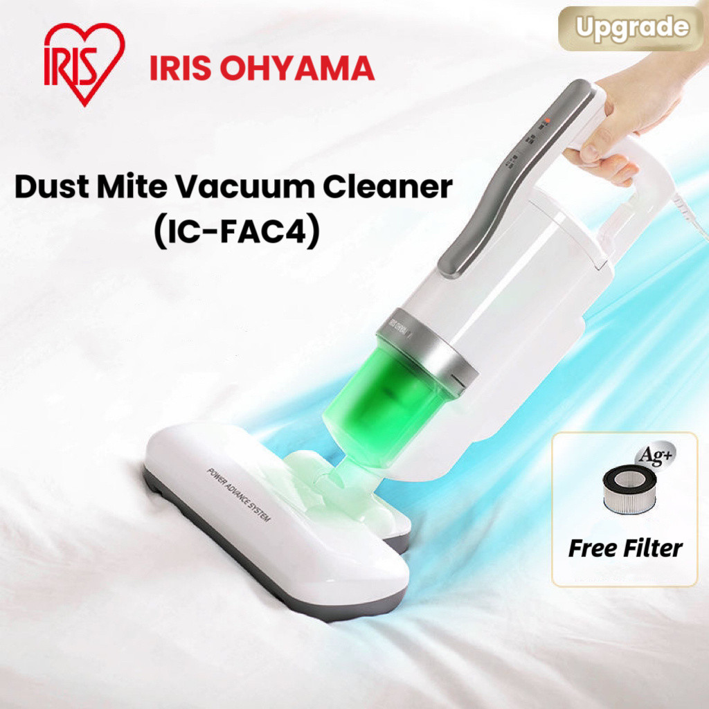 IRIS OHYAMA Dust Mite Vacuum Cleaner (IC-FAC4) For Bed Sofa Cushion Mattress, High Power Model ...