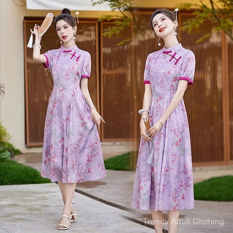 Cny Improved Style plus size Cheongsam Dress plus size Cheongsam New ...