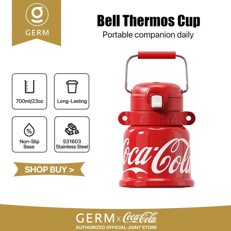 GERM x Coca-Cola Bell Thermos Cup Coke Red 700ML 24-Hour Insulation 316 Stainless Steel | Shopee ...