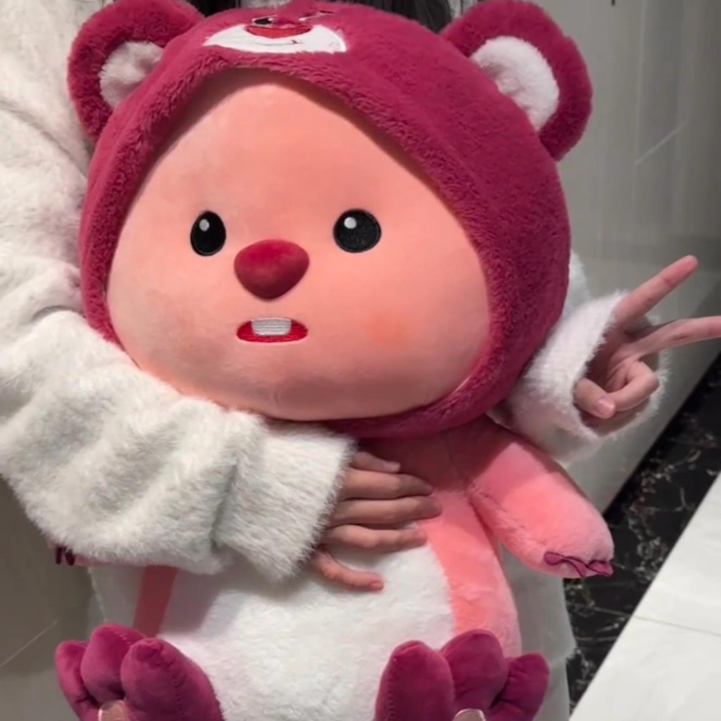 Style Strawberry loopy Beaver Ruby Plush Toy Cute Doll Creative Doll ...