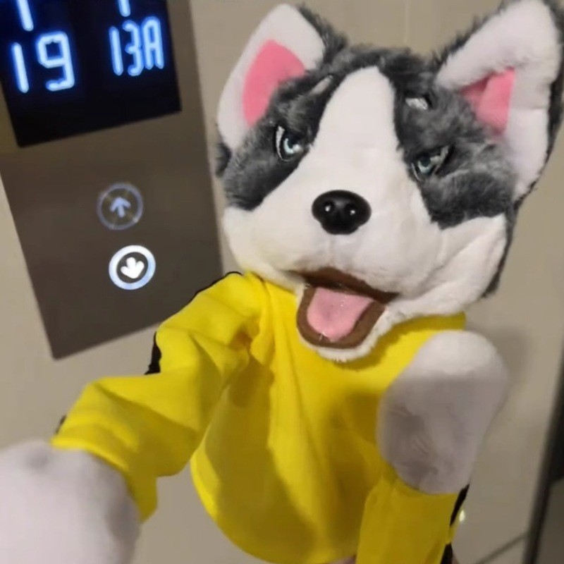 Husky Interactive Hand Puppet Naughty Funny Fierce Boxing Dog | Shopee ...