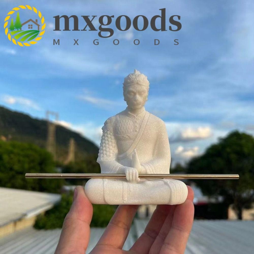 MXGOODS Wukong Fish Tank Sculpture, Sandstone Cute Monkey King Statue ...