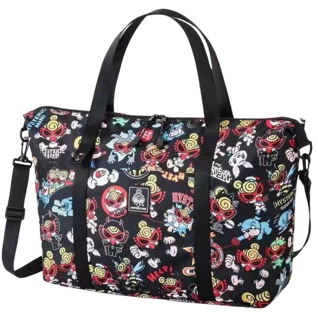 Japanese Magazine Appendix Street Wear Cartoon Cool Black Super Tote ...