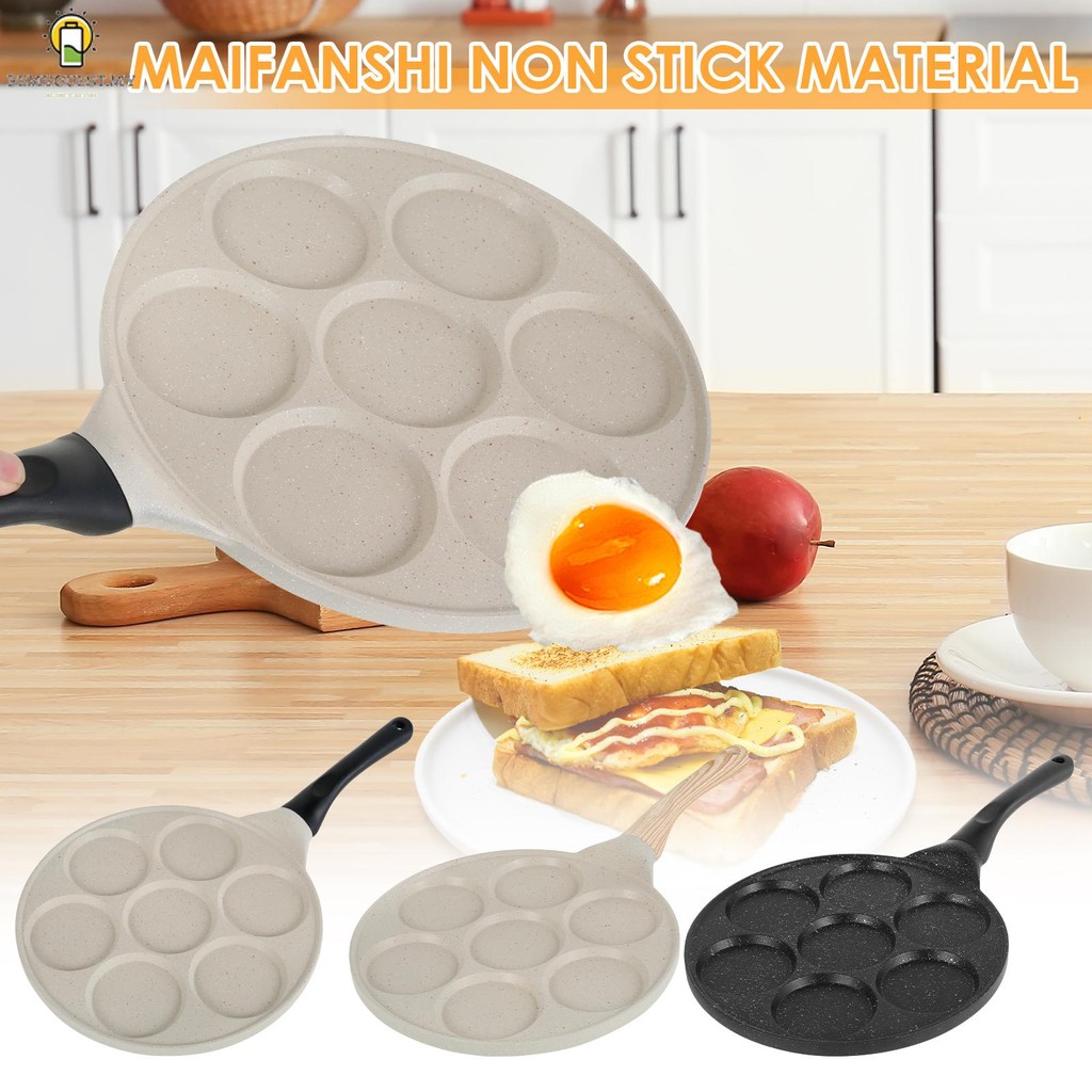 Pancake Pan Nonstick Pancake Maker 7 Cup Egg Cooker Pan Even Heating ...