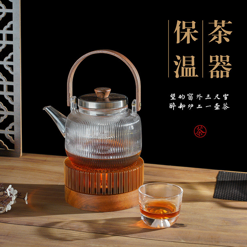 Glass Teapot Household Candle Heating Tea-Making Warming Tea Stove Tea ...