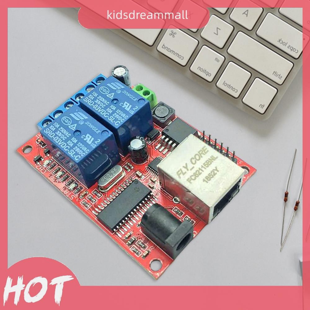 [KidsDreamMall.my] LAN Ethernet 2 Channel TCP UDP Controller Module Relay Board for Android APP ...