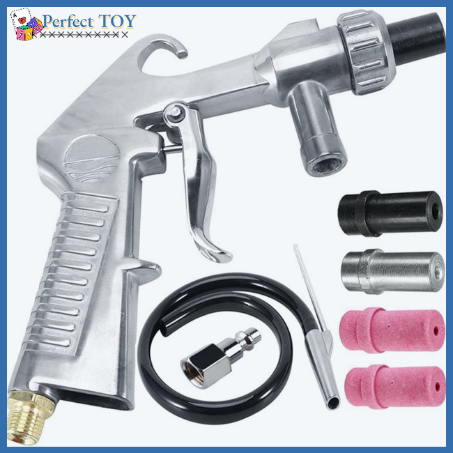 PMR Air Sandblasting Gun Kit With Siphon Feed Nozzles Multipurpose Pipe ...