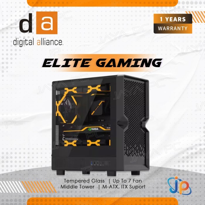 Digital Alliance Elite Gaming CPU Case - Tempered Glass casing | Shopee ...