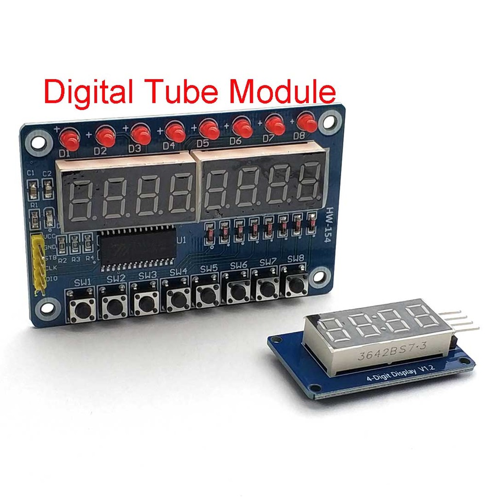 Tm1637 4 Bits Tm1638 8 Bit Digital Led Display Module 7 Segment Clock 0935