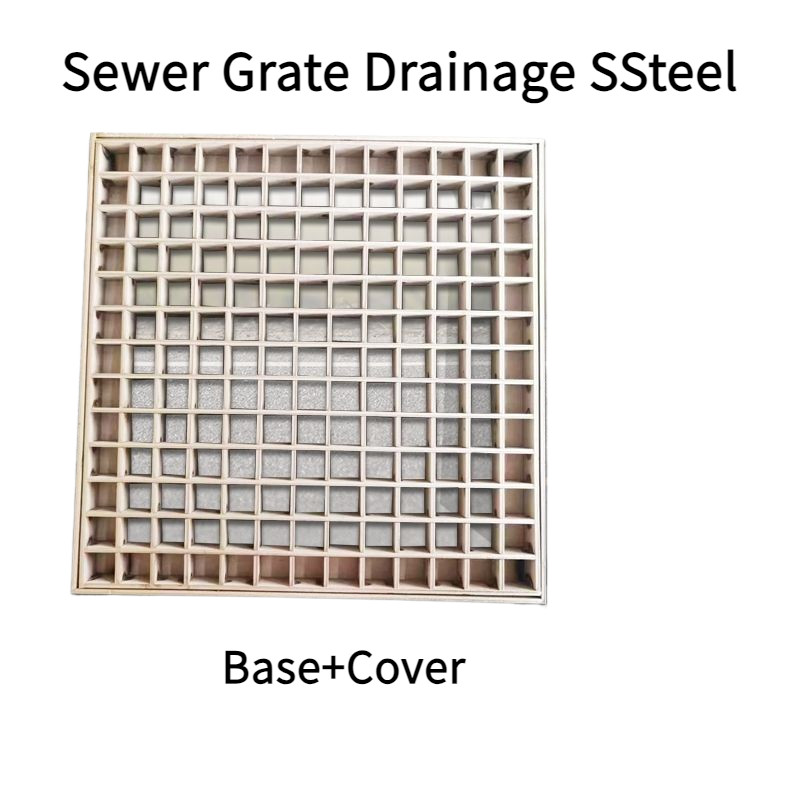 Sewer Grate Drainage SSteel square grid bar grille garden rainwater ...
