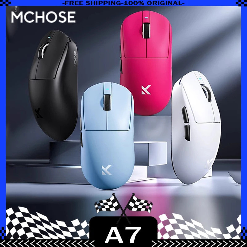 MCHOSE A7 Pro Ultra Gaming Mouse Three Mode Bluetooth Wireless Mouse 8K PAW3950 E-sports ...