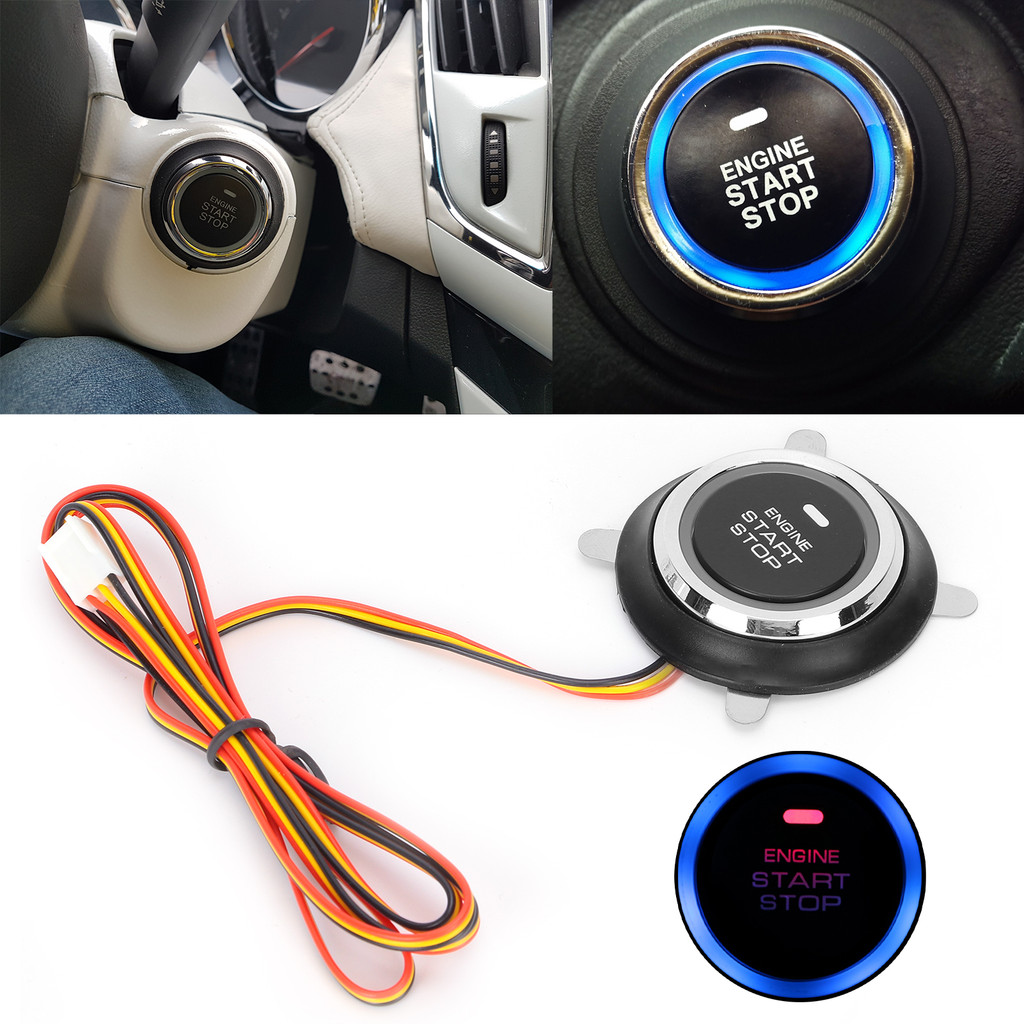 [tiehome] 12V Engine Start Stop Push Button Universal Keyless Entry ...