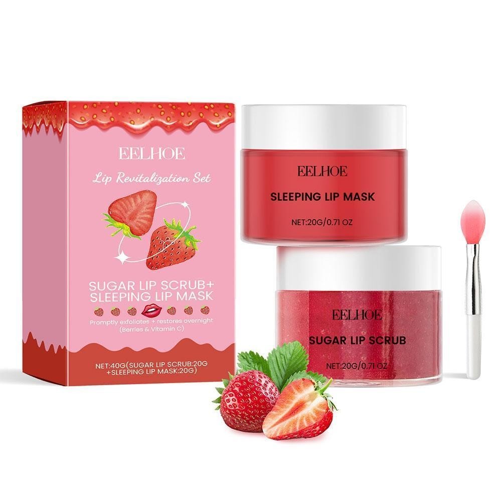 Lip Care Set Fruit Flavored Scrub Lip Mask Two-piece Care Set ...