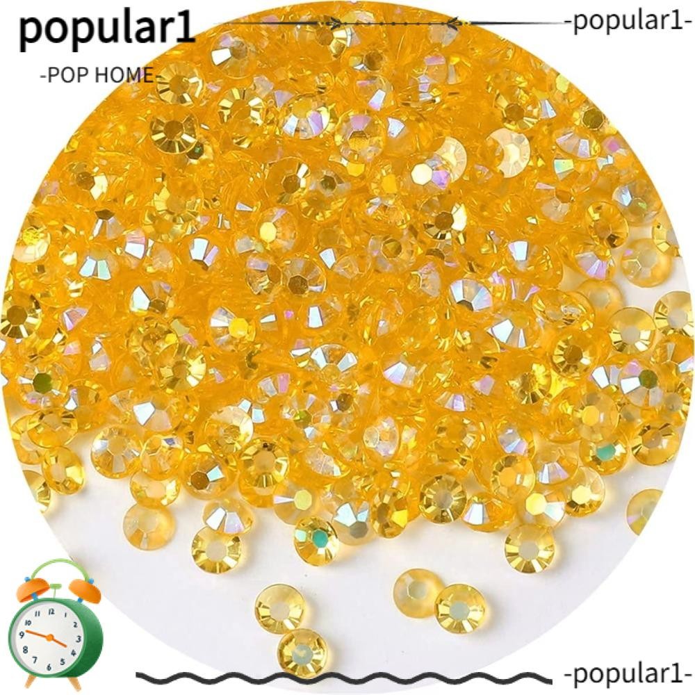 POP 4320 PCS Rinstonestone, Flatback SS16 4mm Yellow Rhinestones, DIY ...