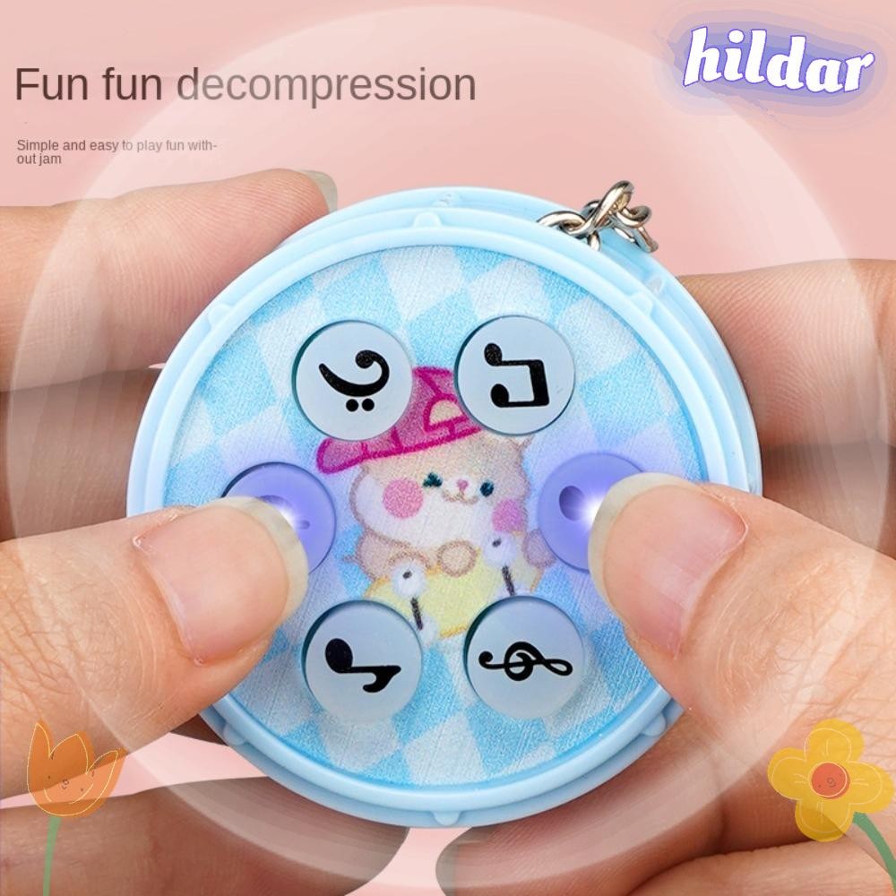 HILDAR Fidget Toy Keychain, Light Up Electronic Drum Handheld Game|Game ...