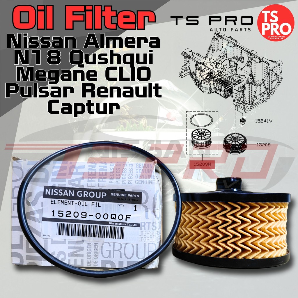 Nissan Almera N18 Qushqui Megane CLIO Pulsar Renault Captur Genuine Oil ...