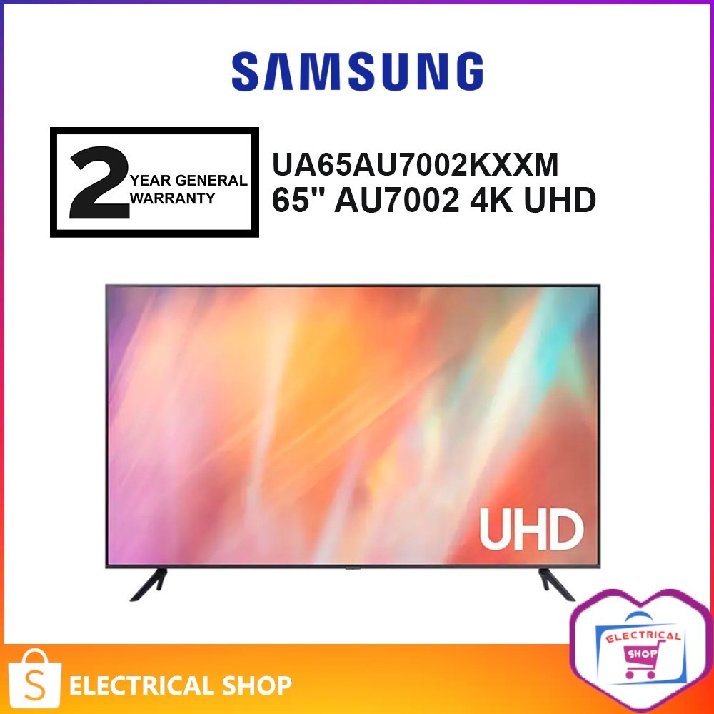 Samsung 65" Crystal UHD AU7002 4K UA65AU7002KXXM Smart TV Television ...