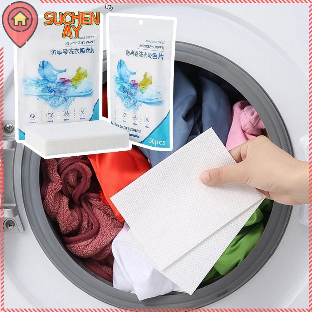 SUCHENMY 50PCS Anti-staining Dyeing Laundry Tablets, Color Keeping ...