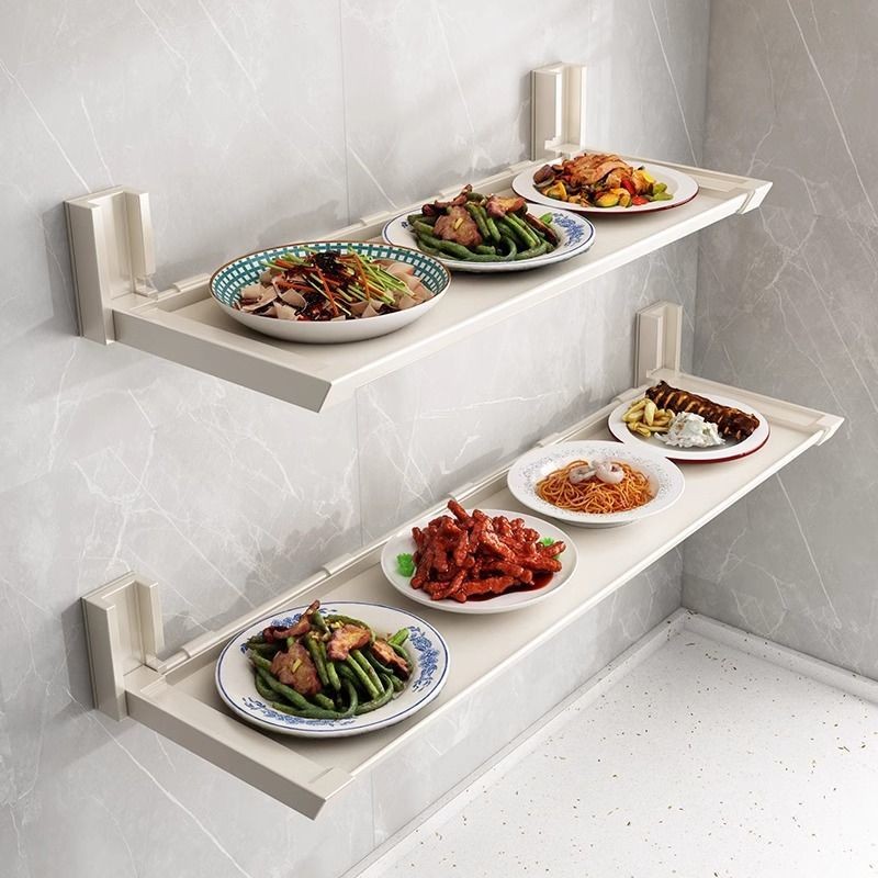 New kitchen preparation rack, no punching, side dish folding dish ...