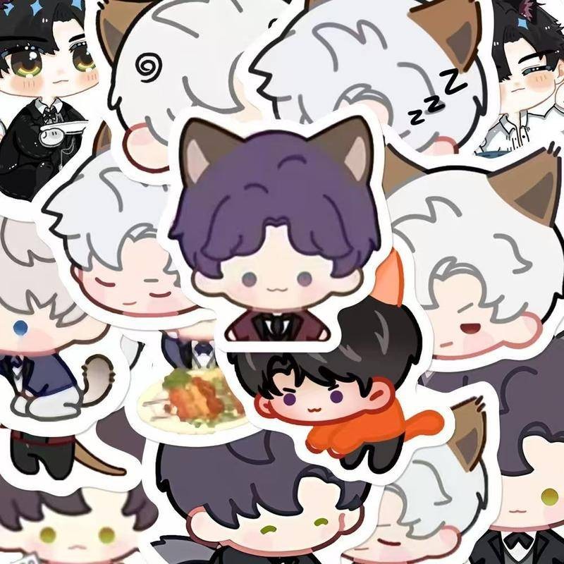 58Pcs/Set Game Cartoon Love and Deepspace Graffiti Stickers Cat Dress ...