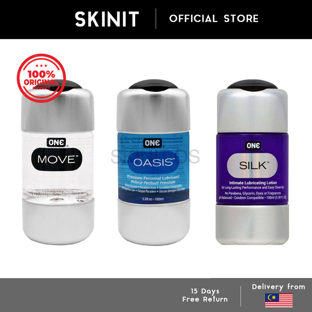 ONE Condom Lubricant Oasis Move Silk Water Based Silicone Based Compatible Hybrid 100mL | Shopee ...