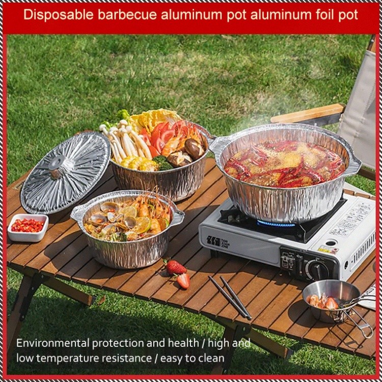 Barbecue Heated Tinfoil Pot Barbecue Cookware Grill Extra Large ...
