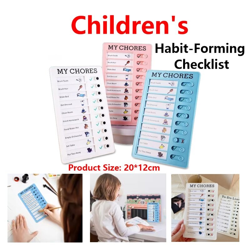 Stationery Memo Plastic Board Chore Chart Reusable Checklist Daily Planner Responsibility ...