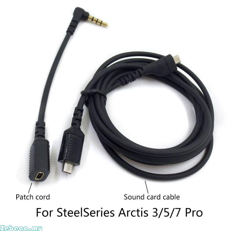Zebeaa Excellent Cables for Arctis 3 5 7 Gaming Headphone Sound Card ...