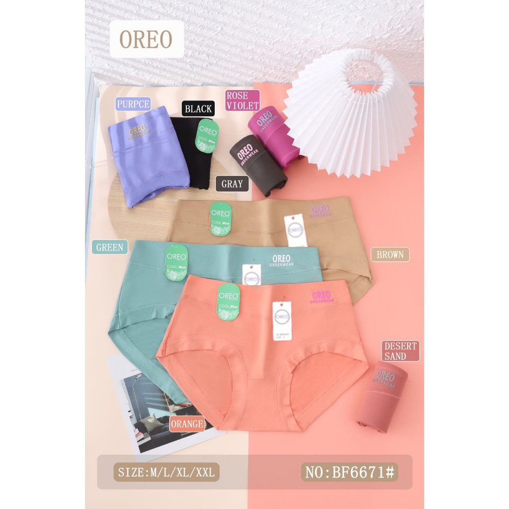KATUN Oreo [6Pcs] BF6671 SUPER SOFT COTTON PLAIN UNDERWEAR LOGO TIMBULL ...