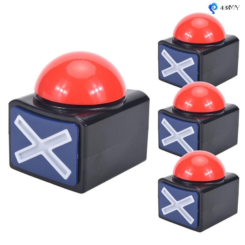 4PCS Game Answer Buzzer,Game Buzzer Alarm Sound Play Button with Light ...