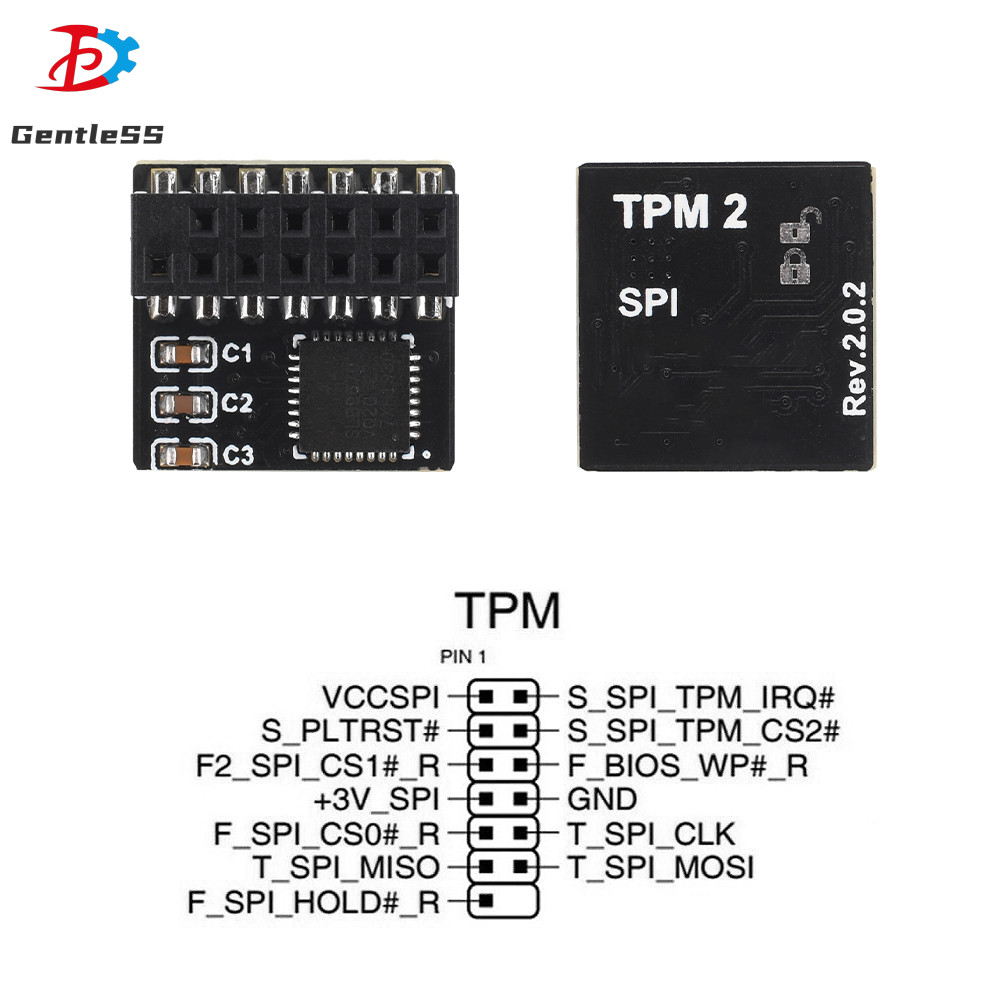 TPM2.0 Security Module 14Pin SPI H Trusted Platform Module Standalone Encryption Chip | Shopee ...