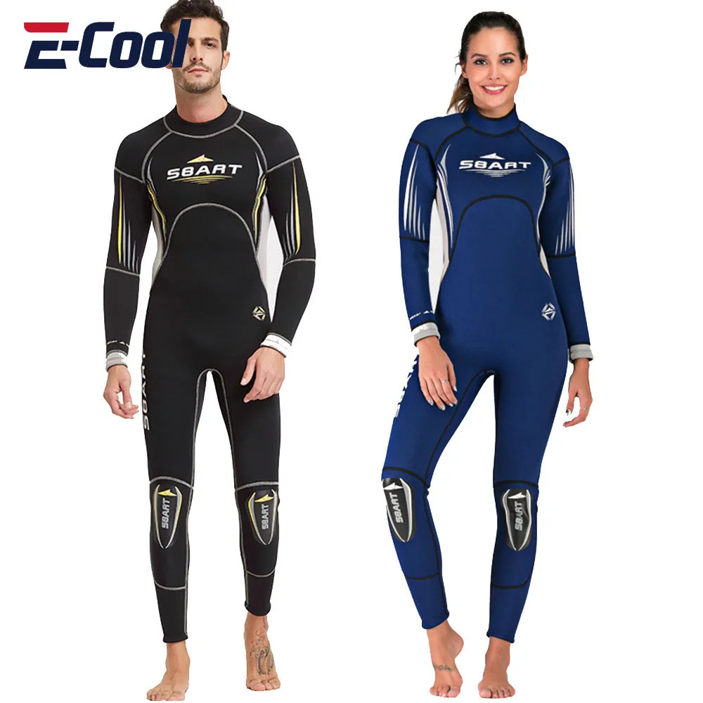Neoprene Diving Suit for Men and Women One-Piece Swimsuit Back Zipper ...