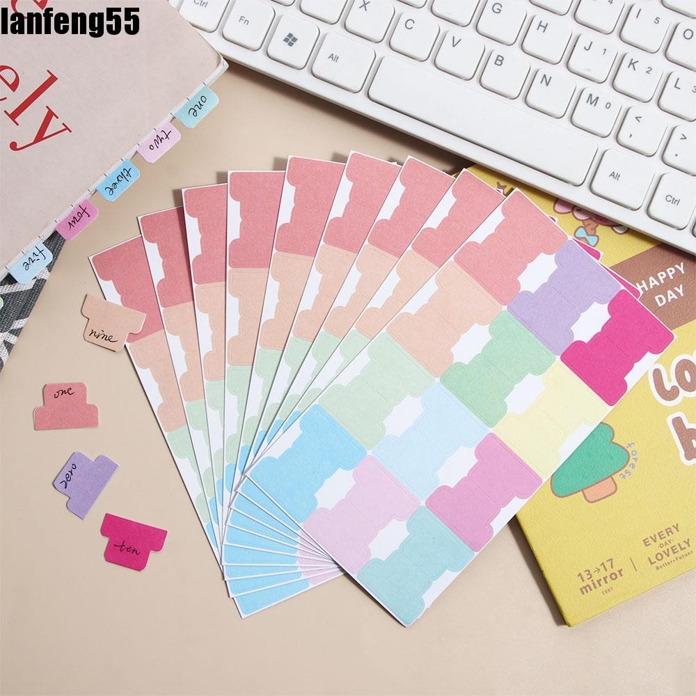 LANFENG Index Label Sticker Personalized 120pcs Writable Repositionable ...
